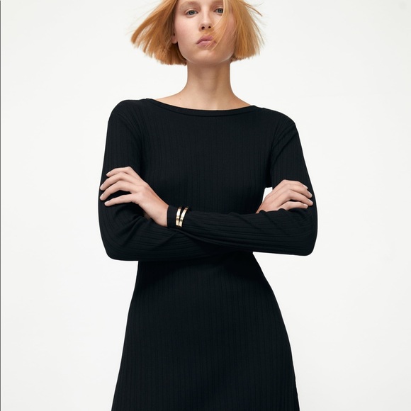 Zara | Dresses | Zara Cotton Ribbed Midi Dress | Poshmark